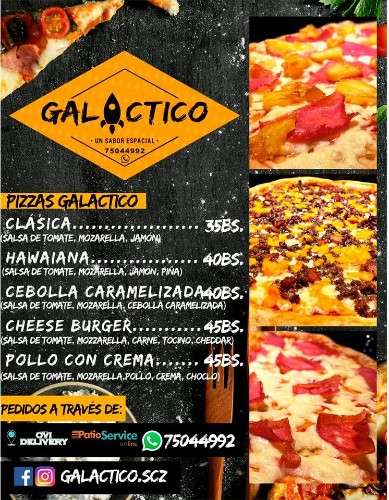 Tumomo.com Menú pizza galáctico